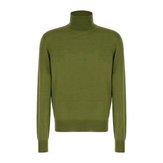 Saint Laurent Stilvolle Strickkollektion - - Knitwear - Herren - Gr&uuml;n - M
