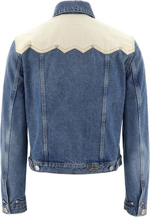 Givenchy Cotton Denim with Canvas Shoulders Jacket - Blue