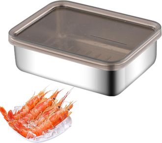 Generico Fleischaufbewahrung f&uuml;r K&uuml;hlschr&auml;nke, ein rechteckiges Aufbewahrungs-Tablett, K&uuml;chenbedarf, Speckbeh&auml;lter f&uuml;r Delikatessen, B&auml;ckerei, Spardose gerade