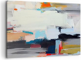 Arttor Wandbilder Dekoration Wohnzimmer Modern Farben Minimalistisch Bilder auf Leinwand 120x80cm Leinwandbild Schlafzimmer Deko Wand Kunstdruck Art Groß XXL