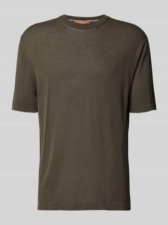 Cruna T-Shirt mit geripptem Rundhalsausschnitt