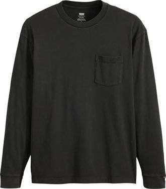 Levi's LS Authentic PKT Tee T-Shirt, Mineral Black, XL Hommes