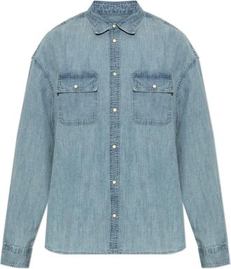 AllSaints Homme, Chemises, Bleu, Taille: XL Gribbs Oversized Long Sleeve Shirt