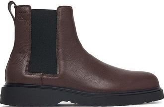 Calvin Klein Klassische Stiefeletten Combat Ess Chelsea Boot Lth YM0YM01374 Braun
