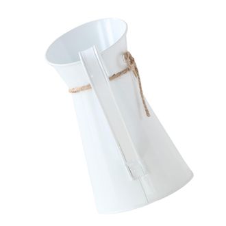 BESPORTBLE Retro Blumenvase Aus Eisen Mit Henkel Rustikaler Metall Blumenk&uuml;bel F&uuml;r Trockenblumen Dekorative Tischvase Im Landhausstil F&uuml;r Wohnraum Und B&uuml;ro