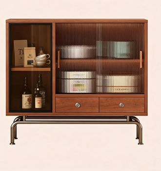 Generic Vintage-Sideboard aus Holz mit Arbeitsplatte for Kleinger&auml;te, ideal for die Einrichtung Einer Essbar oder eines Ausstellungsbereichs im Wohnzimmer.(C,