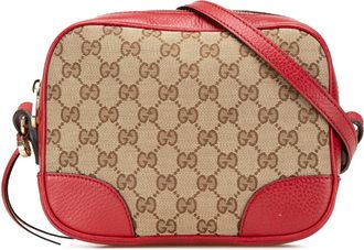 Gucci Hobo Bags - GG Canvas Bree Crossbody - Gr. unisize - in Braun - f&uuml;r Damen