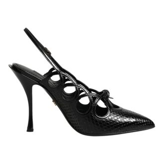 Dolce & Gabbana Slingbacks High Heels - - Shoes - Damen - Schwarzk - 36 1/2 EU