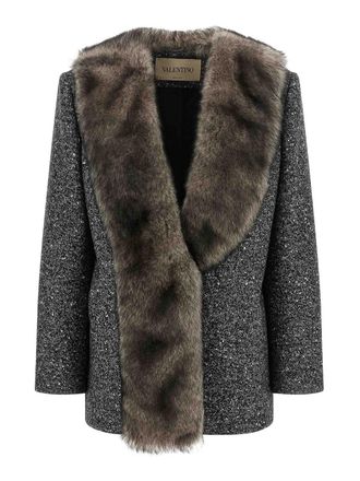 Valentino Garavani Kurzer Mantel - Wei&szlig;