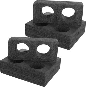 Cabilock 4 St&uuml;ck Getr&auml;nkehalter Aus Schwarzem Epe Schaumstoff Mehrfach Bechertr&auml;ger F&uuml;r Kalte Getr&auml;nke Wiederverwendbar F&uuml;r B&uuml;ro Picknick Und Gastronomie