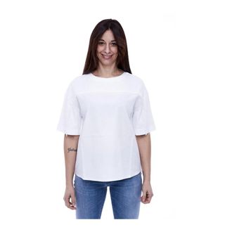 Alpha Studio Jersey Damen Kragen Stil Oberteil - - Blouses & Shirts - Damen - Wei&szlig; - M