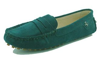 Minitoo Femme Loafers & Mocassins Vert foncé Suede Chaussure Conduite YB9603 EU 36.5