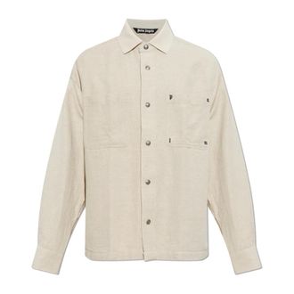 Palm Angels Pocket Shirt - - Shirts - Herren - Beige - M