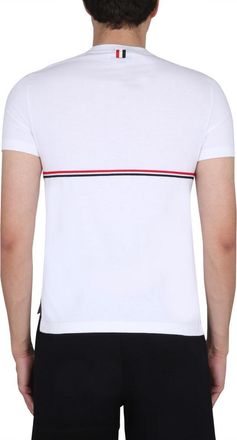 Thom Browne RWB Stripe T-Shirt - White