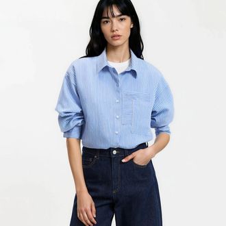 La Redoute Collections Chemise Ray&eacute;e Oversize Manches Longues