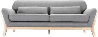Miliboo Miliboo - Sofa skandinavisch 3 Plätze Grau Holzbeine yoko
