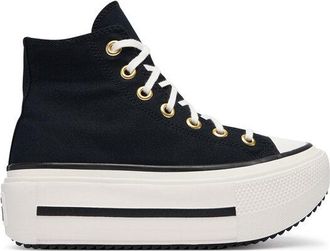 Converse Sneakers aus Stoff Chuck Taylor All Star Lift Double Stack Lace A20780C Schwarz