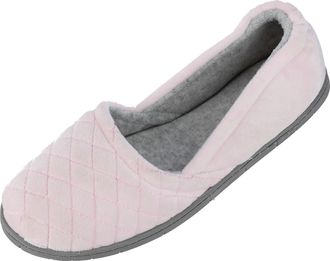 Dearfoams Damen Katie Microfiber Velour Espadrille Hausschuh, Fresh Pink, Large