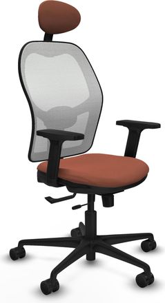 Piqueras y Crespo Schreibtischstuhl in Beige und Wei&szlig;, mit 2D-Armlehnen, h&ouml;henverstellbarer Lendenwirbelst&uuml;tze und festem Kopfteil, ausgestattet mit Syncro/Traslack und