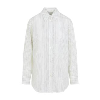 STUDIO NICHOLSON Rouen Baumwoll- und Seidenhemd - - Blouses & Shirts - Damen - Beige - XL