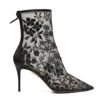 Aquazzura Femme, Chaussures, Noir, Taille: 39 1/2 EU Mon Amour Bootie 85