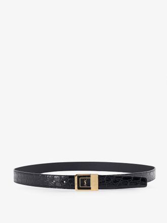 Saint Laurent La 66 crocodile-embossed leather belt - SAINT LAURENT - gender_Man