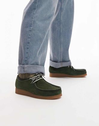 Clarks Wallabee EVO - Schuhe aus Wildleder in Gr&uuml;n