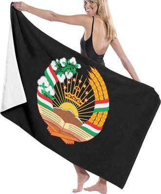 Generic Wappen Von Tadschikistan Badehandtuch Saugstark Badetuch Schnelltrocknend Sandfreiem Handtuch Für Outdoor Reisen Badezimmer 80X130Cm