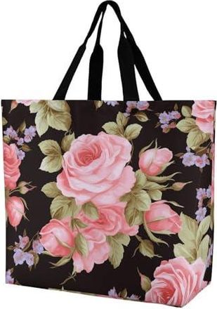 Generic Roses Roses Sac &Agrave; Bandouli&egrave;re L&eacute;ger Sacs De Courses Grand Sac Courses Pour Plage Gym Quotidienne