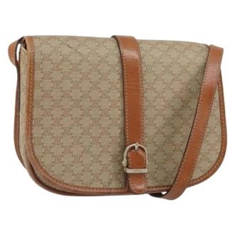 Celine Pre-owned Sac bandouli&egrave;re vintage macadam - Femme - Pre-owned - Beige - Taille: ONE Size