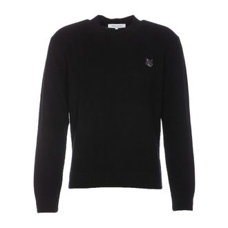 Maison Kitsun&eacute; Schwarzer Herrenpullover - - Knitwear - Herren - Schwarzk - M
