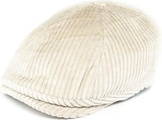 Le Chapoté Casquette plate/Béret - Velours côtelé blanc L