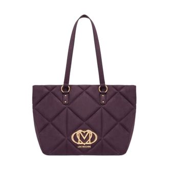 Love Moschino Femme, Sacs, Violet, Taille: ONE Size Shopper en Tissu Doux Matelassé
