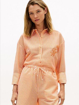 Tommy Hilfiger Chemise de plage longue en seersucker