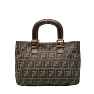 Fendi Sac &agrave; main en toile Pre-owned - Femme - Pre-owned - Brun - Taille: ONE Size