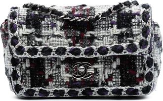 Chanel Hobo Bags - Mini Rectangular Quilted Tweed Single Flap - Gr. unisize - in Schwarz - für Damen