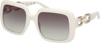 Guess Femme, Accessoires, Blanc, Taille: 56 MM Lunettes Authentiques avec Qualité Premium