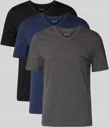 HUGO BOSS T-Shirt mit V-Ausschnitt im 3er-Pack Modell Classic