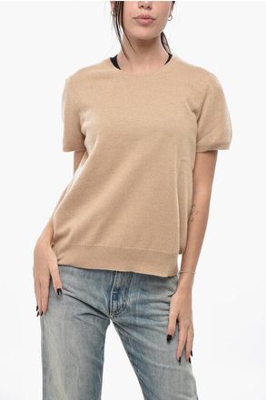 Malo Crew Neck Cashmere Sweater with Short Sleeves size 48