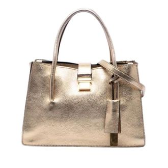 Miu Miu Pre-owned Metallic Goatskin Satchel - Femme - Pre-owned - Jaune - Taille: ONE Size