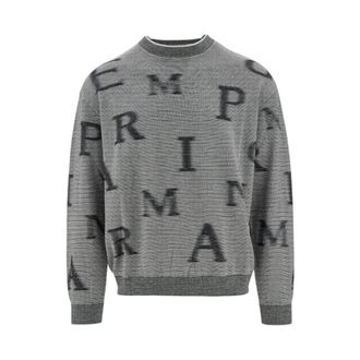 Armani Logo Pullover Sweater - - Knitwear - Herren - Grau - S