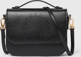 Stella McCartney Logo Messenger Crossbody Bag, Woman, Black