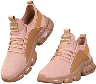 Generic Baskets tendance, légères, respirantes, chaussures de course basses, chaussures de marche, coussin confortable, unisexe, kaki, 38 2/3 EU