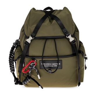 Dsquared2 Sac &agrave; dos logo - Homme - Sacs - Vert - Taille: ONE Size