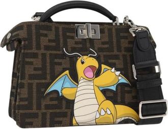 Fendi Sac &agrave; main en toile Pre-owned - Femme - Pre-owned - Brun - Taille: ONE Size