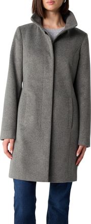 Comma Taillierter Wollmix-Mantel mit Stehkragen