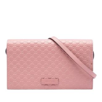 Gucci Sac bandouli&egrave;re en cuir gaufr&eacute; pr&eacute;-poss&eacute;d&eacute; - Femme - Pre-owned - Rose - Taille: ONE Size