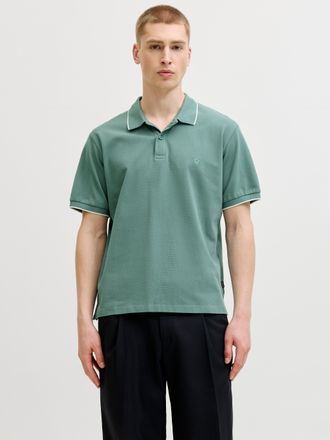 Jack & Jones Poloshirt JACK & JONES JPRBLAWESTON SS POLO, Herren, Gr. XL, sagebrush gr&uuml;n detail:contrast, Jersey, Obermaterial: 100% Baumwolle, unifarben, regular 