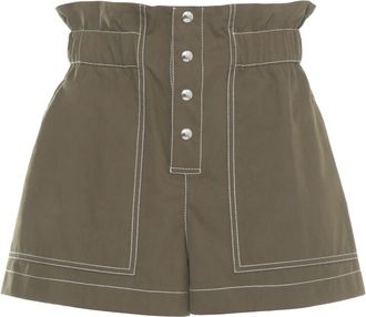 Marni Femme, Shorts, Vert, Taille: 34 FR Shorts &agrave; surpiq&ucirc;res contrast&eacute;es