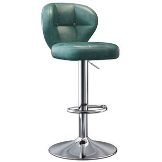 Generic Moderne, H&ouml;henverstellbare Drehhocker mit Kunstledersitzkissen In Braun/Rot/Schwarz/Gr&uuml;n/Grau und Schwarzem/Silbernem Gestell f&uuml;r K&uuml;cheninseln